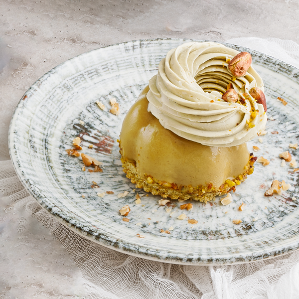 Desert de fistic și pomușoare